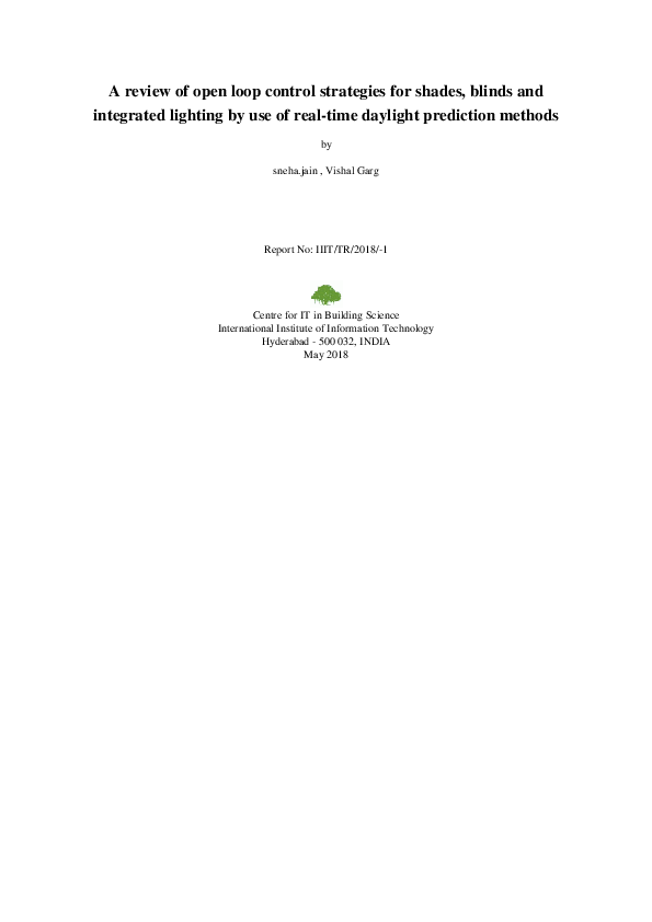 (PDF) A review of open loop control strategies for shades, blinds and integrated lighting by use ...
