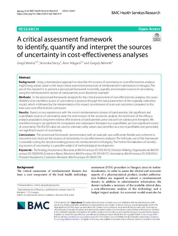 (PDF) A critical assessment framework to identify, quantify and ...