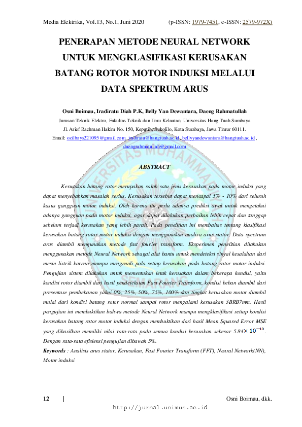 (PDF) Penerapan Metode Neural Network Untuk Mengklasifikasi Kerusakan ...
