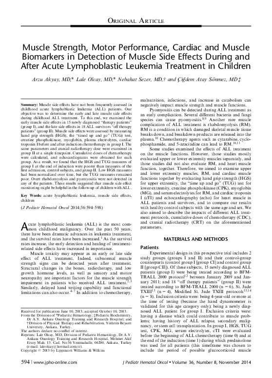 (PDF) Muscle strength, motor performance, cardiac and muscle biomarkers ...