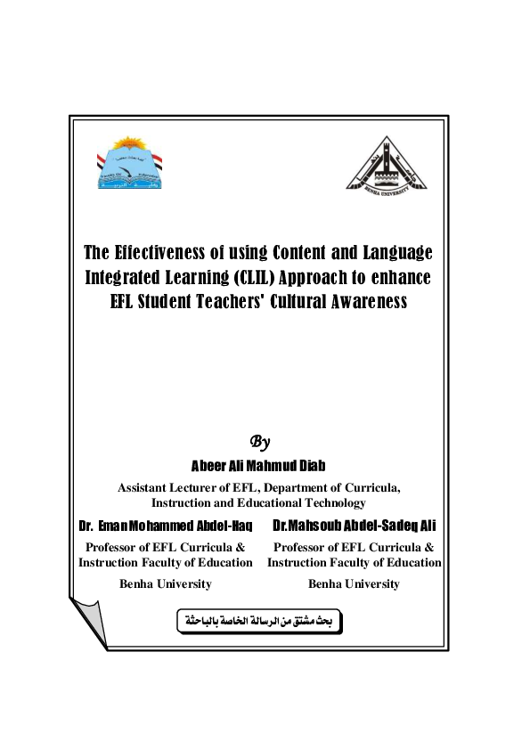 (PDF) The Effectiveness of using Content and Language Integrated ...