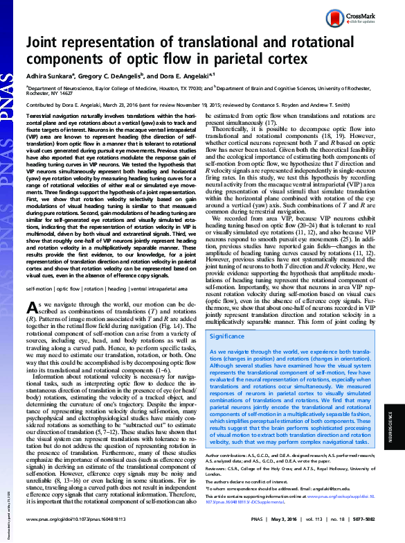 (PDF) Joint representation of translational and rotational components ...