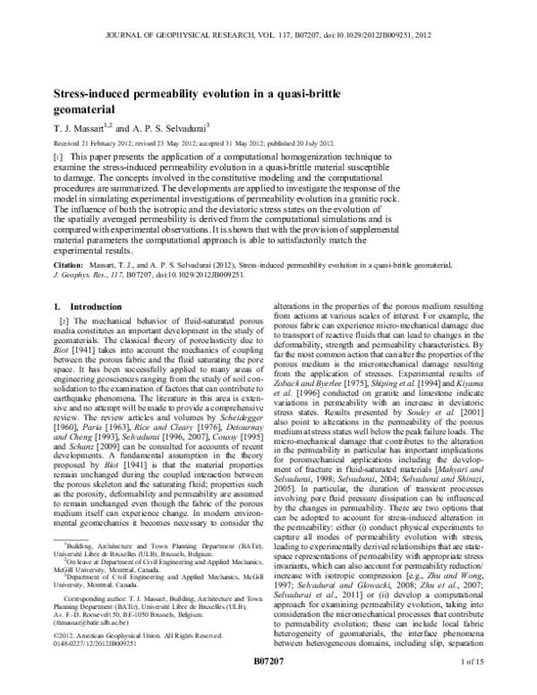 Pdf On The Effective Permeability Of A Heterogeneous Porous Medium The Role Of The Geometric Mean