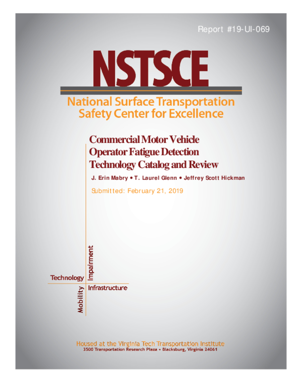 (PDF) Commercial Motor Vehicle Operator Fatigue Detection Technology ...