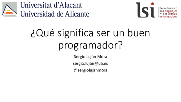 (PDF) Qué significa ser un buen programador