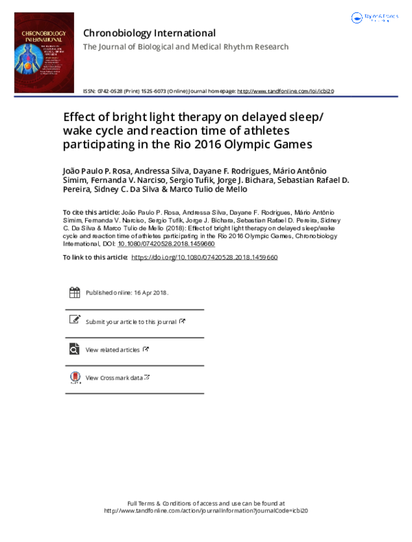 (PDF) Effect of bright light therapy on delayed sleep/wake cycle and ...
