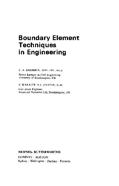 (PDF) Boundary Element Techniques in Engineering