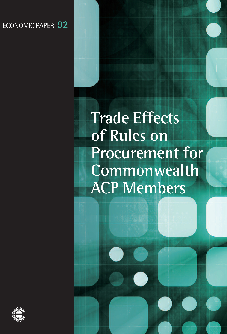 (PDF) Trade Effects of Rules on Procurement for Commonwealth ACP Members