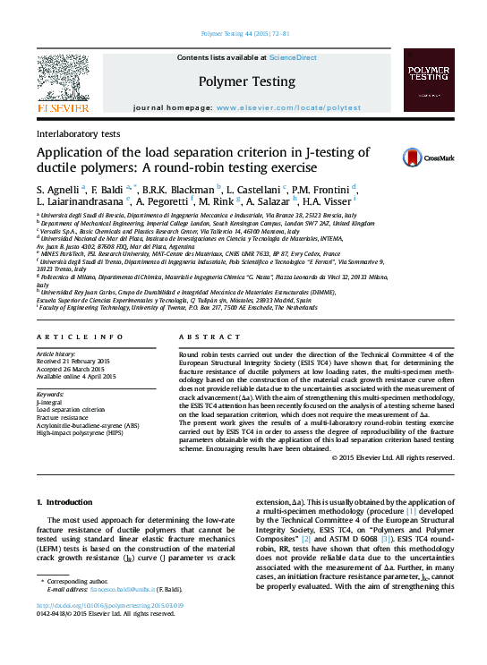 (PDF) Application of the load separation criterion in J-testing of ...
