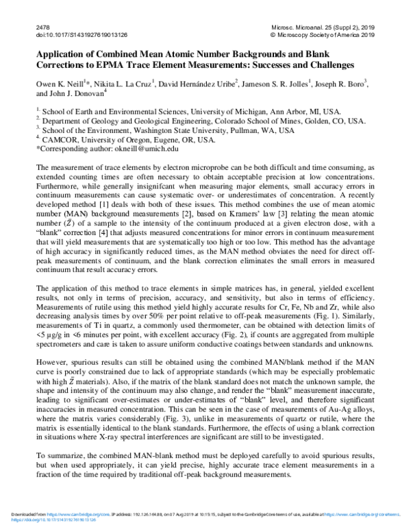 (PDF) Application of Combined Mean Atomic Number Backgrounds and Blank ...