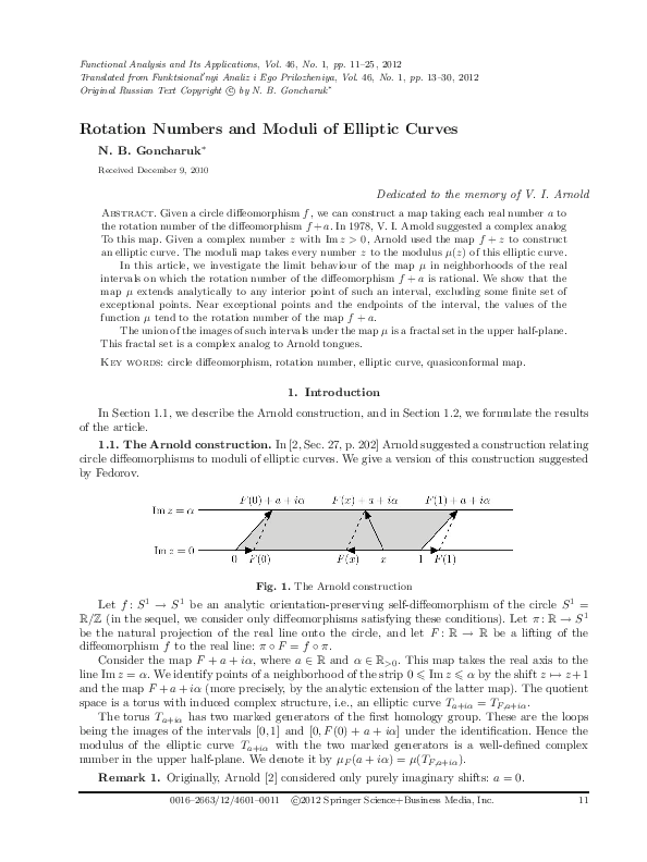 (PDF) Rotation numbers and moduli of elliptic curves