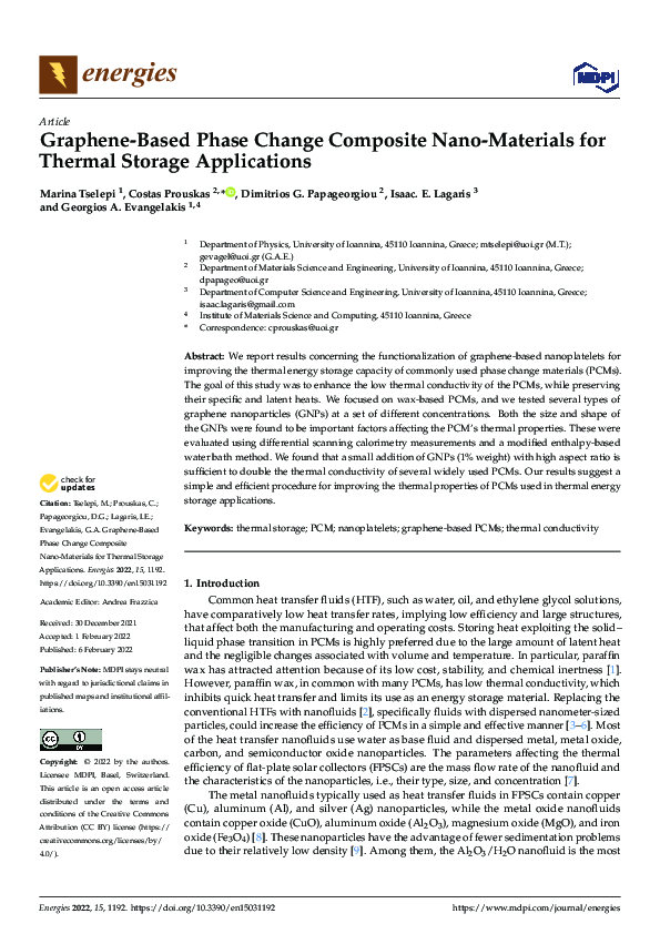 (PDF) Graphene-Based Phase Change Composite Nano-Materials for Thermal ...