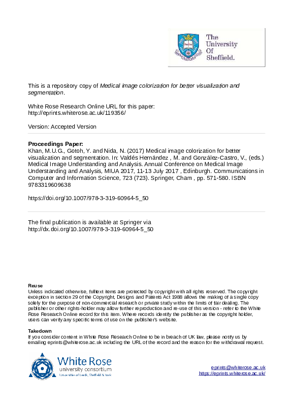 Pdf Medical Image Colorization For Better Visualization And Segmentation