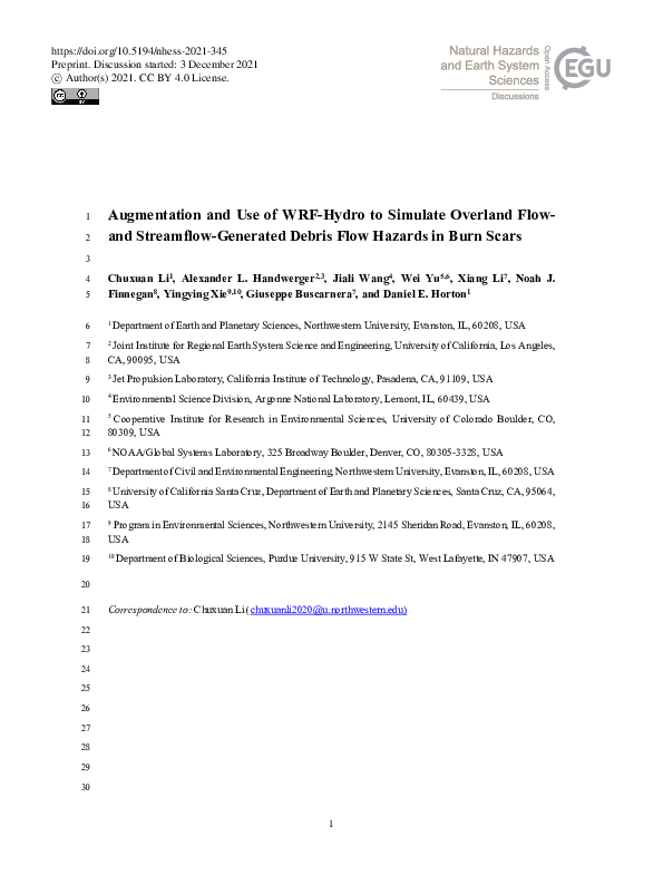 Pdf Augmentation And Use Of Wrf Hydro To Simulate Overland Flow And