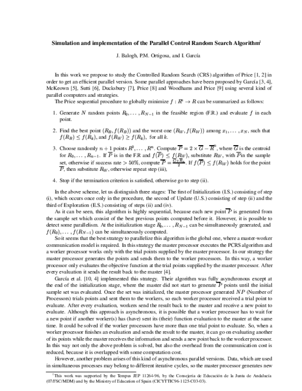 (PDF) Simulation and implementation of the parallel control random ...