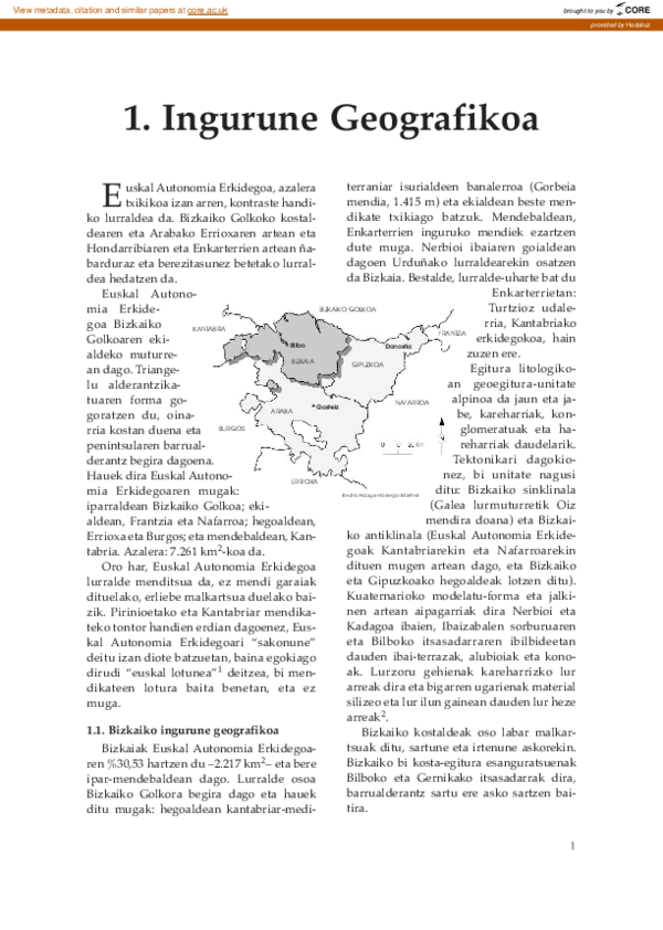 (PDF) Bilbao: ingurune geografikoa