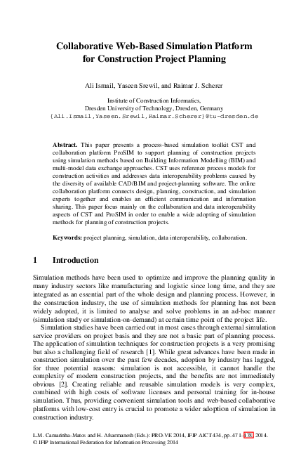 (PDF) Collaborative Web-Based Simulation Platform for Construction Project Planning