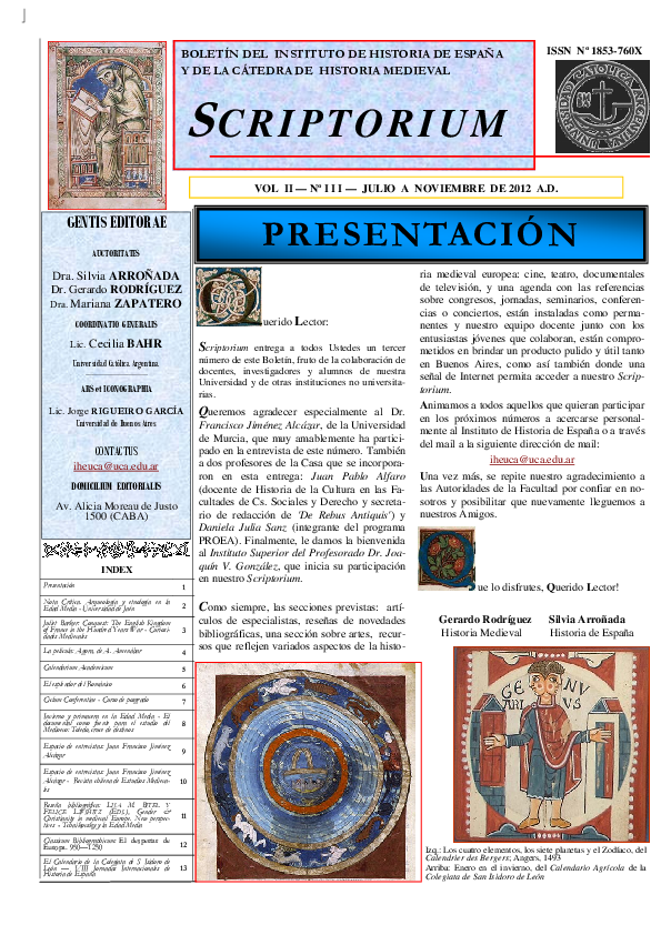 (PDF) Scriptorium, Nº 3, 2012 (número completo)