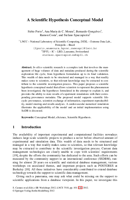 (PDF) A Scientific Hypothesis Conceptual Model