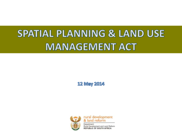(PDF) The Spatial Planning and Land Use Management Act (SPLUMA)