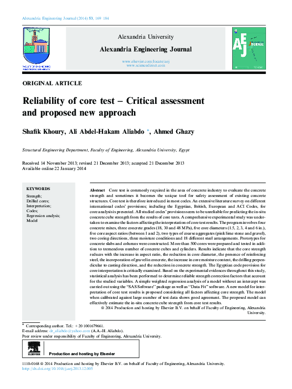 (PDF) Reliability of core test – Critical assessment and proposed new ...