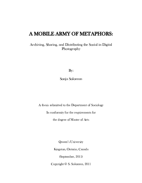 (PDF) A Mobile Army of Metaphors