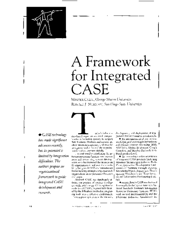(PDF) A framework for integrated CASE