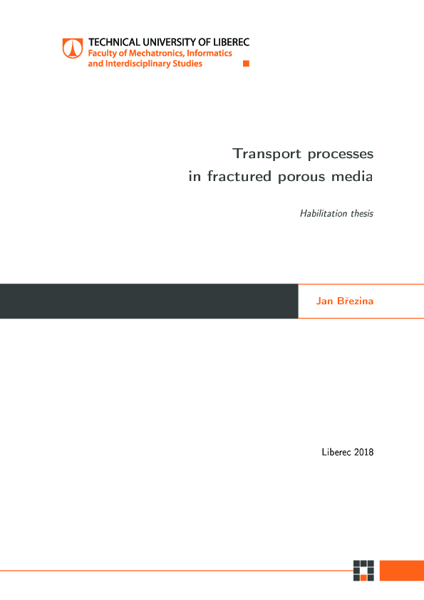 Pdf Transport Processes In Fractured Porous Media Jan Březina