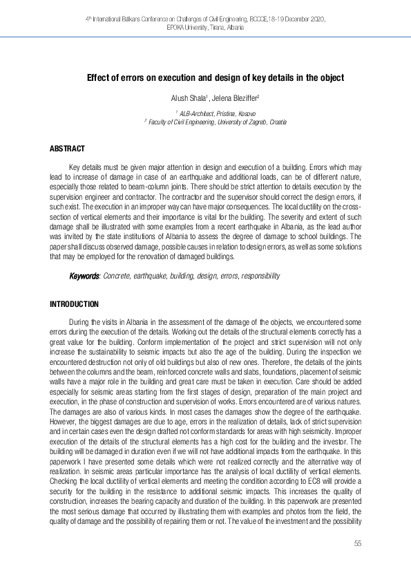 (PDF) Effect of errors on execution and design of key details in the object