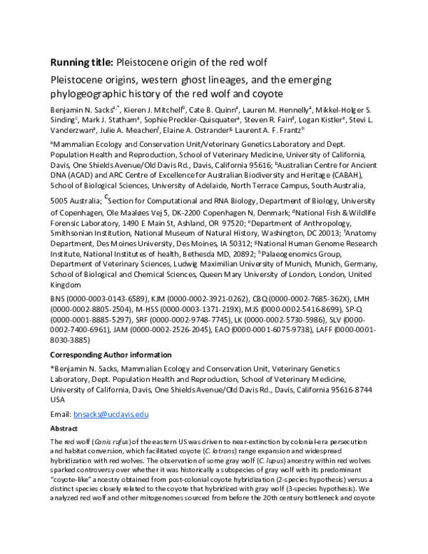 (PDF) Pleistocene origins, western ghost lineages, and the emerging ...