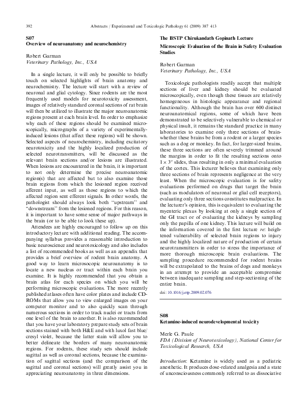(PDF) S07: Overview of neuroanatomy and neurochemistry | Robert Garman ...