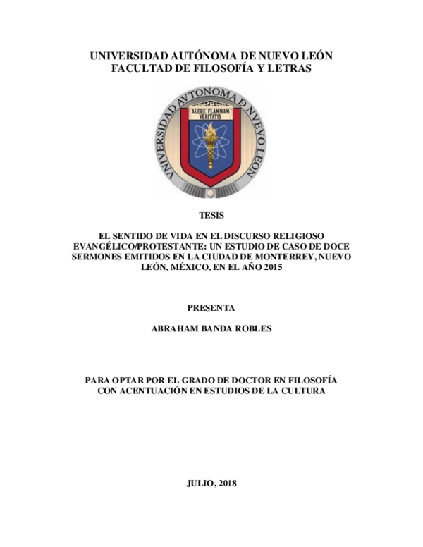 (PDF) El sentido de vida en el discurso religioso evangélico ...