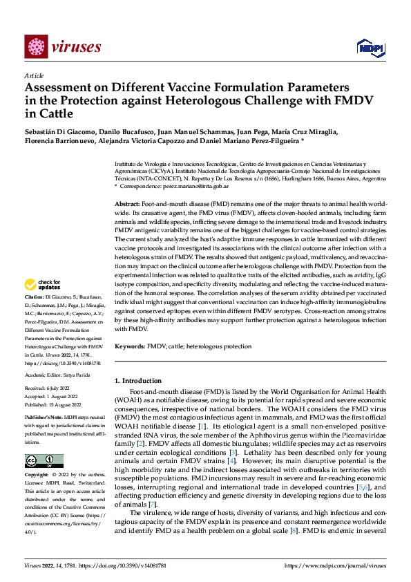 (PDF) Assessment on Different Vaccine Formulation Parameters in the ...