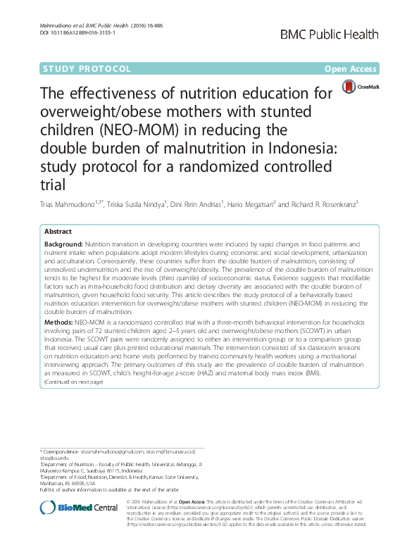 (PDF) Nutrition Edu for Mothers to Combat Malnutrition