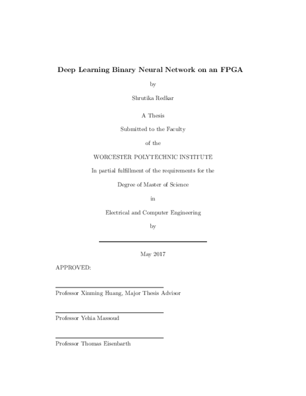 Pdf Deep Learning Binary Neural Network On An Fpga 6780