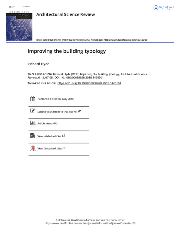 (PDF) Improving the building typology