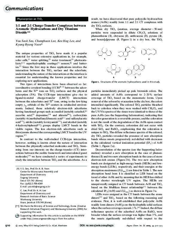 (PDF) 1:1 and 2:1 Charge-Transfer Complexes between Aromatic ...