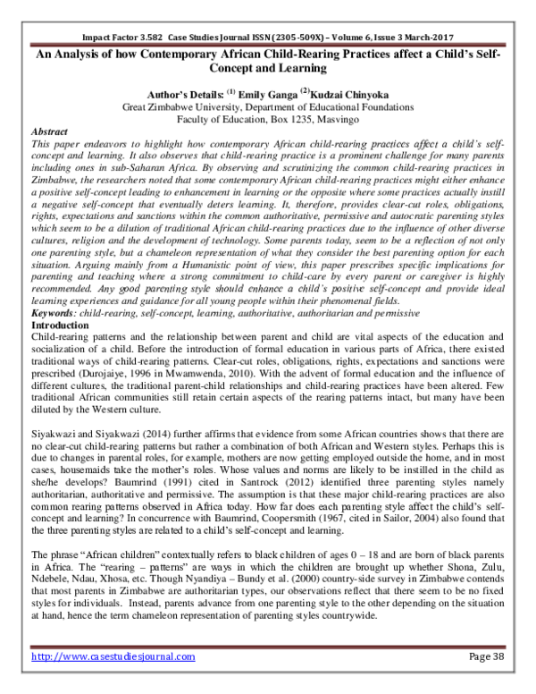 (PDF) An Analysis of how Contemporary African Child-Rearing Practices ...
