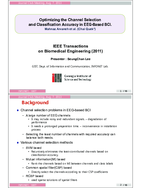 (PDF) Optimizing the Channel Selection and Classification Accuracy in EEG-Based BCI