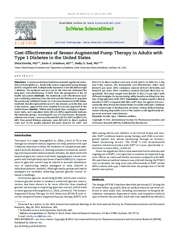 (PDF) Cost-Effectiveness of Sensor-Augmented Pump Therapy in Adults ...