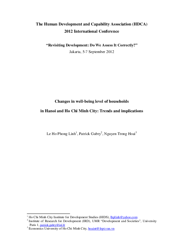 (PDF) Human Development and Capability Association