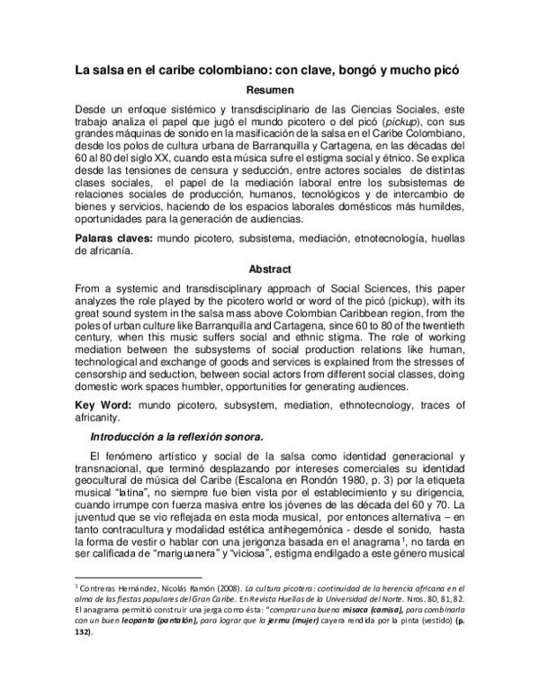 (PDF) La Salsa en el Caribe colombiano