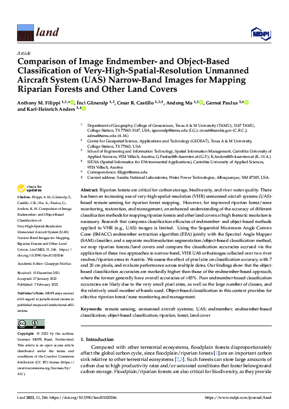 (PDF) Comparison of Image Endmember- and Object-Based Classification of Very-High-Spatial ...
