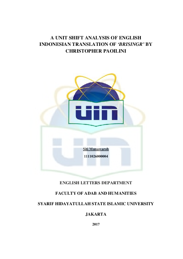 (PDF) A Unit shift analysis of english indonesian translation of ...