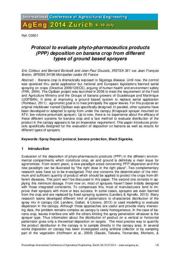 (PDF) Ref: C0501 Protocol to evaluate phyto-pharmaceutics products (PPP ...