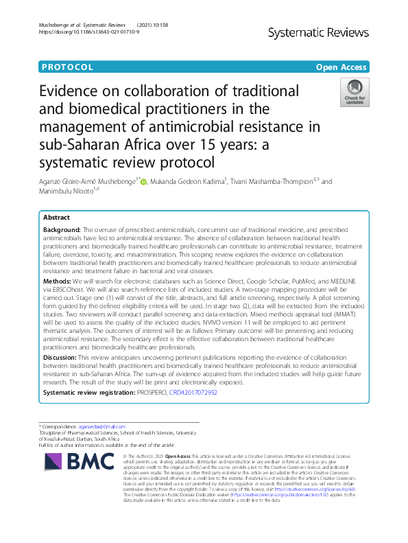 (PDF) Evidence on collaboration of traditional and biomedical ...