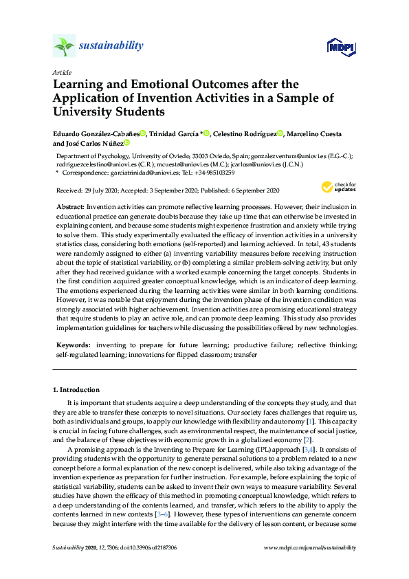 (PDF) Learning and Emotional Outcomes after the Application of ...