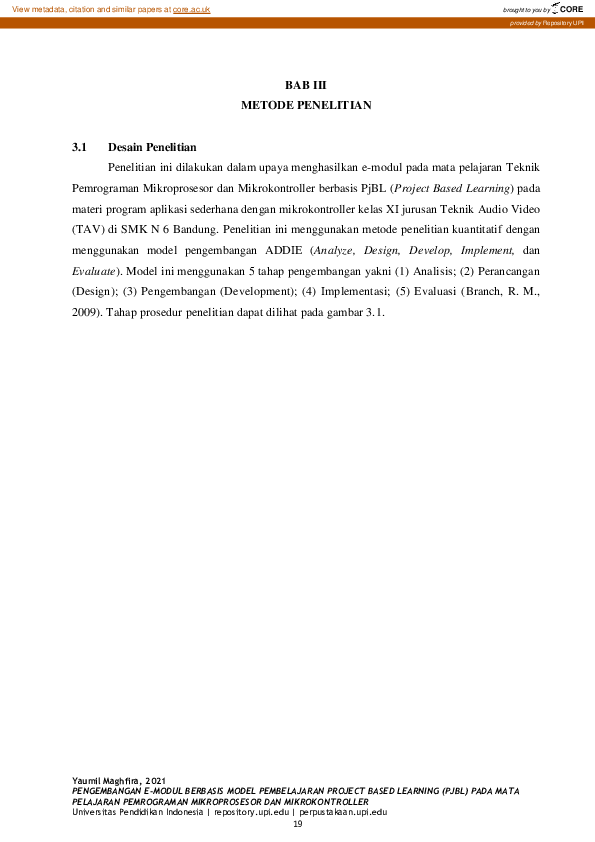 (PDF) Pengembangan E-Modul Berbasis Model Pembelajaran Project Based Learning (PJBL) Pada Mata ...