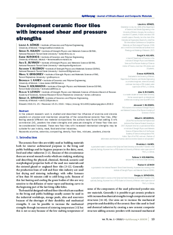 (PDF) Development ceramic floor tiles with increased shear and pressure ...