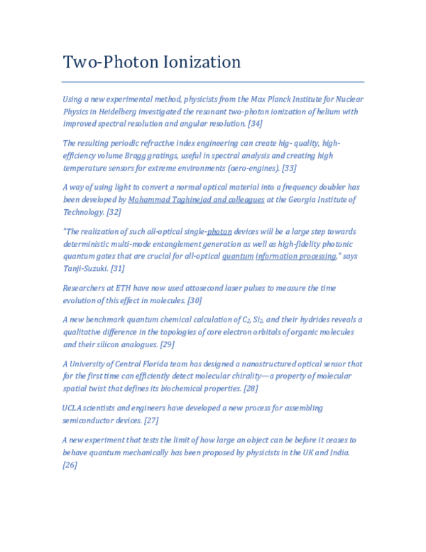 (PDF) Two-Photon Ionization